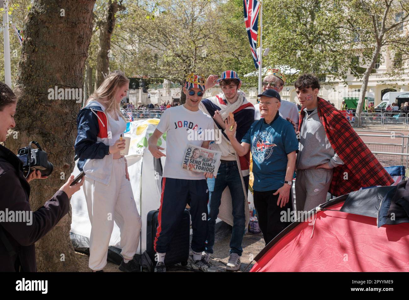 Royalists Prepare for Charles III Coronation, setting up camp to get ...