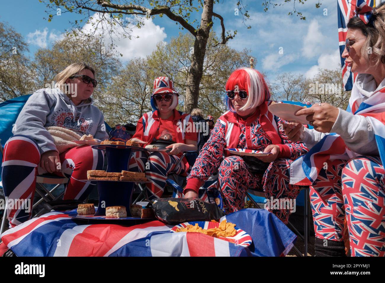 Royalists Prepare for Charles III Coronation, setting up camp to get ...