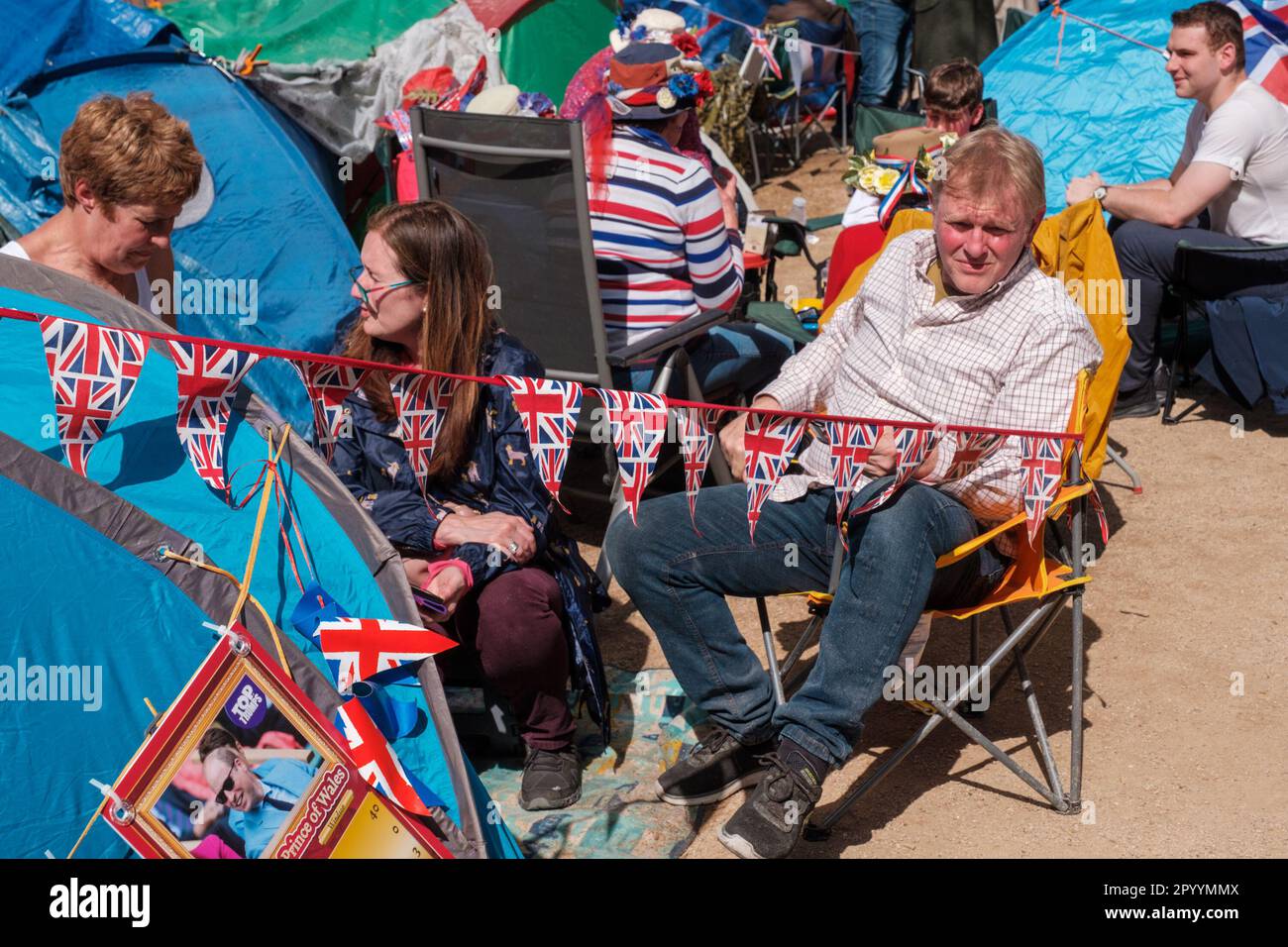 Royalists Prepare for Charles III Coronation, setting up camp to get ...