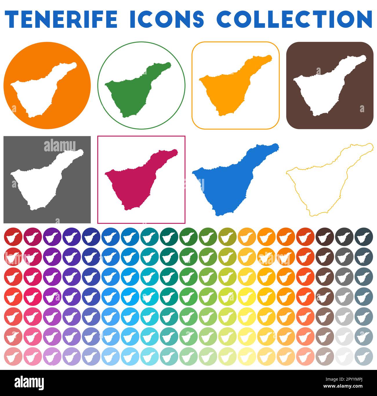 Tenerife map vector vectors hi-res stock photography and images - Alamy