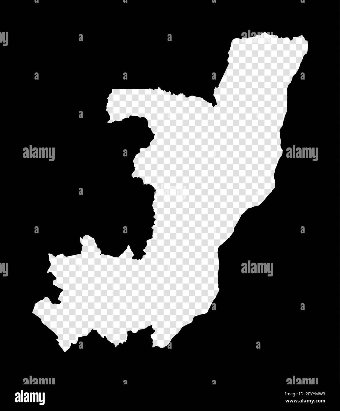 Stencil map of Congo. Simple and minimal transparent map of Congo ...