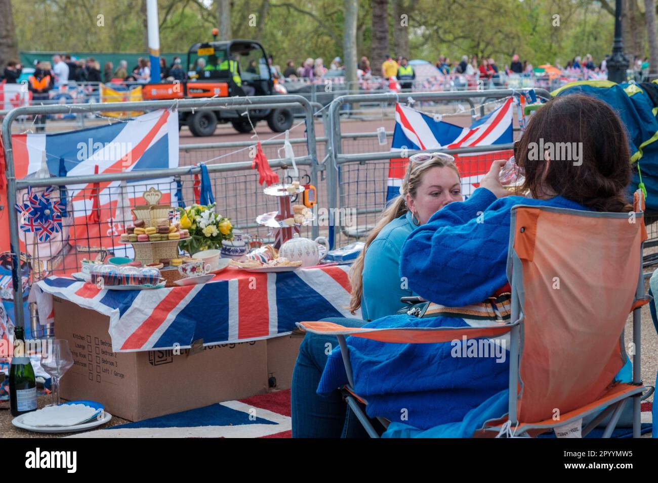 Royalists Prepare for Charles III Coronation, setting up camp to get ...