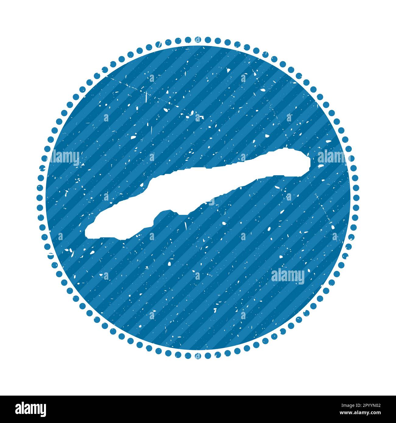 Little Cayman striped retro travel sticker. Badge with map of island ...