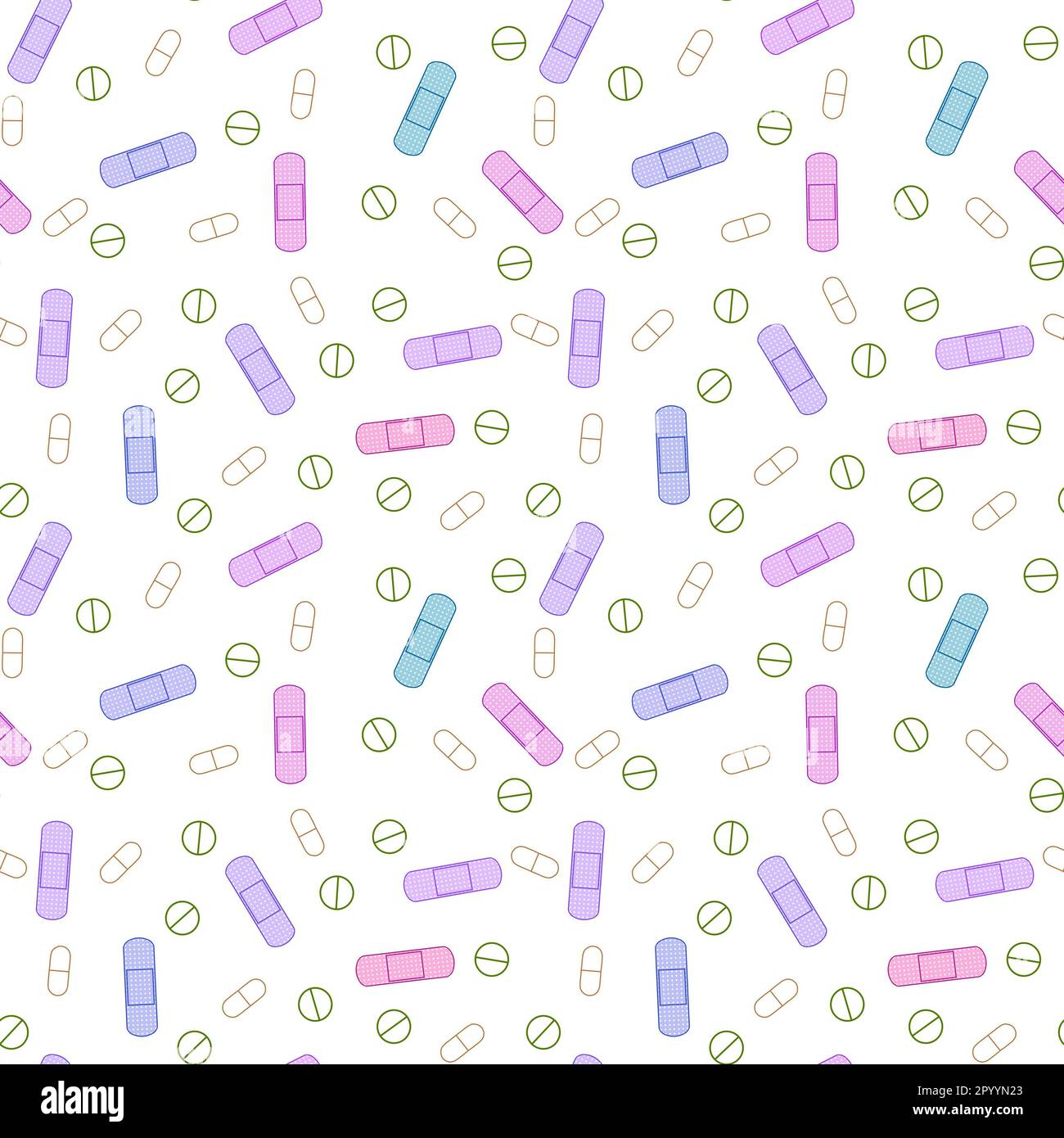 Cartoon medicine seamless pills pattern for wrapping paper and linens ...