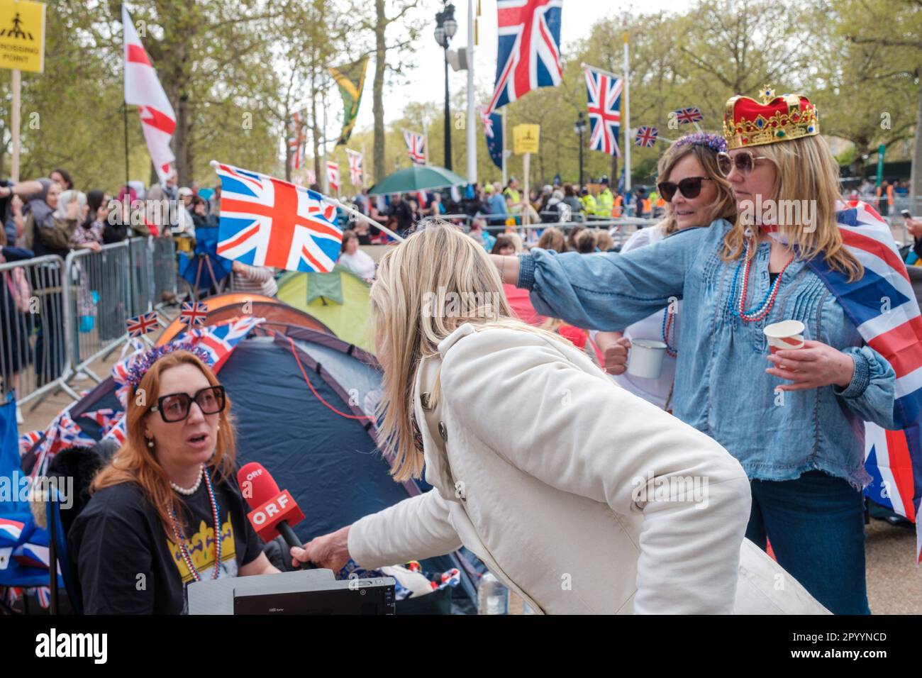 Royalists Prepare for Charles III Coronation, setting up camp to get ...