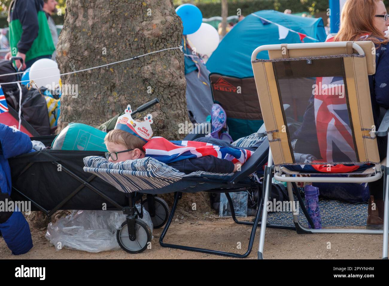 Royalists Prepare for Charles III Coronation, setting up camp to get ...