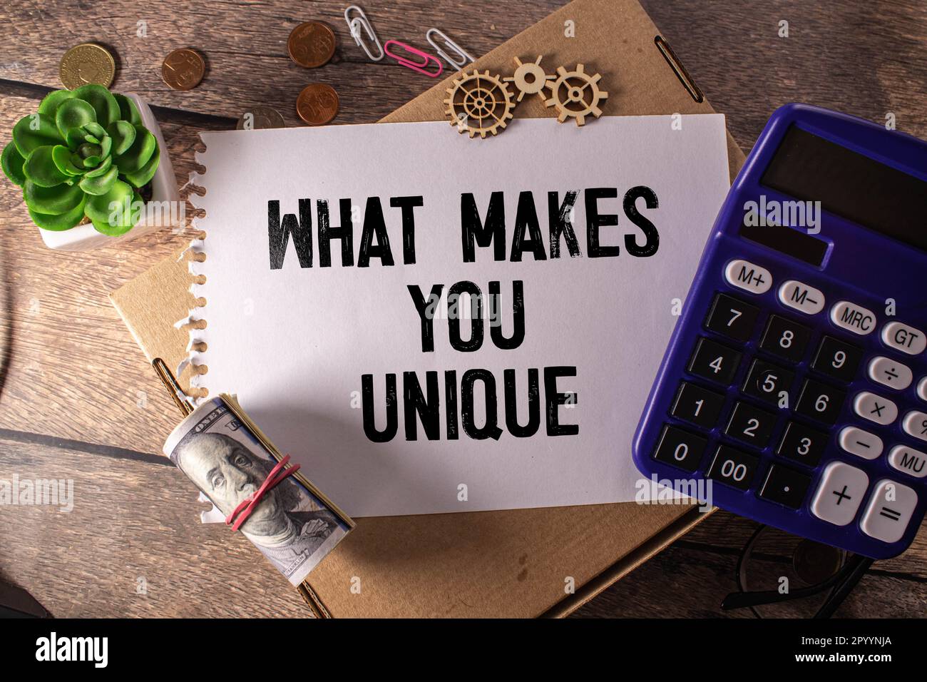 On a white surface, a yellow scroll of paper with the inscription ...