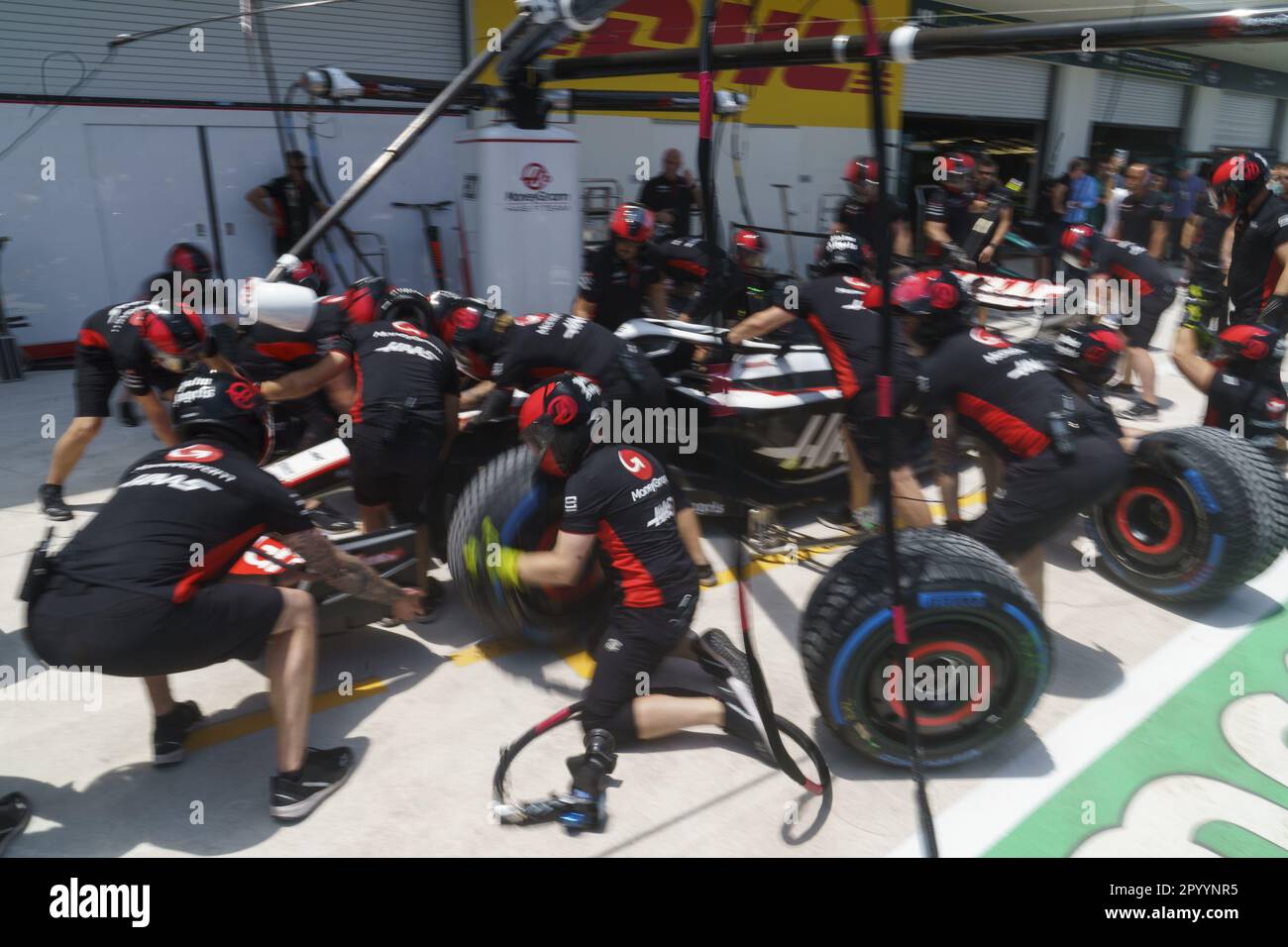 Miami Gardens, United States. 05th May, 2023. Haas F1 Team make a ...