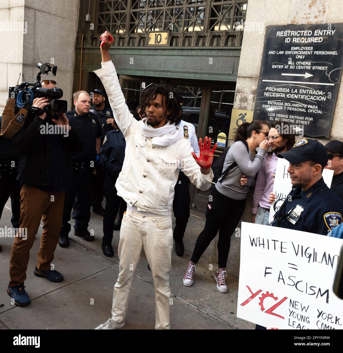 New York, New York, USA. 5th May, 2023. Demonstrators protest the ...