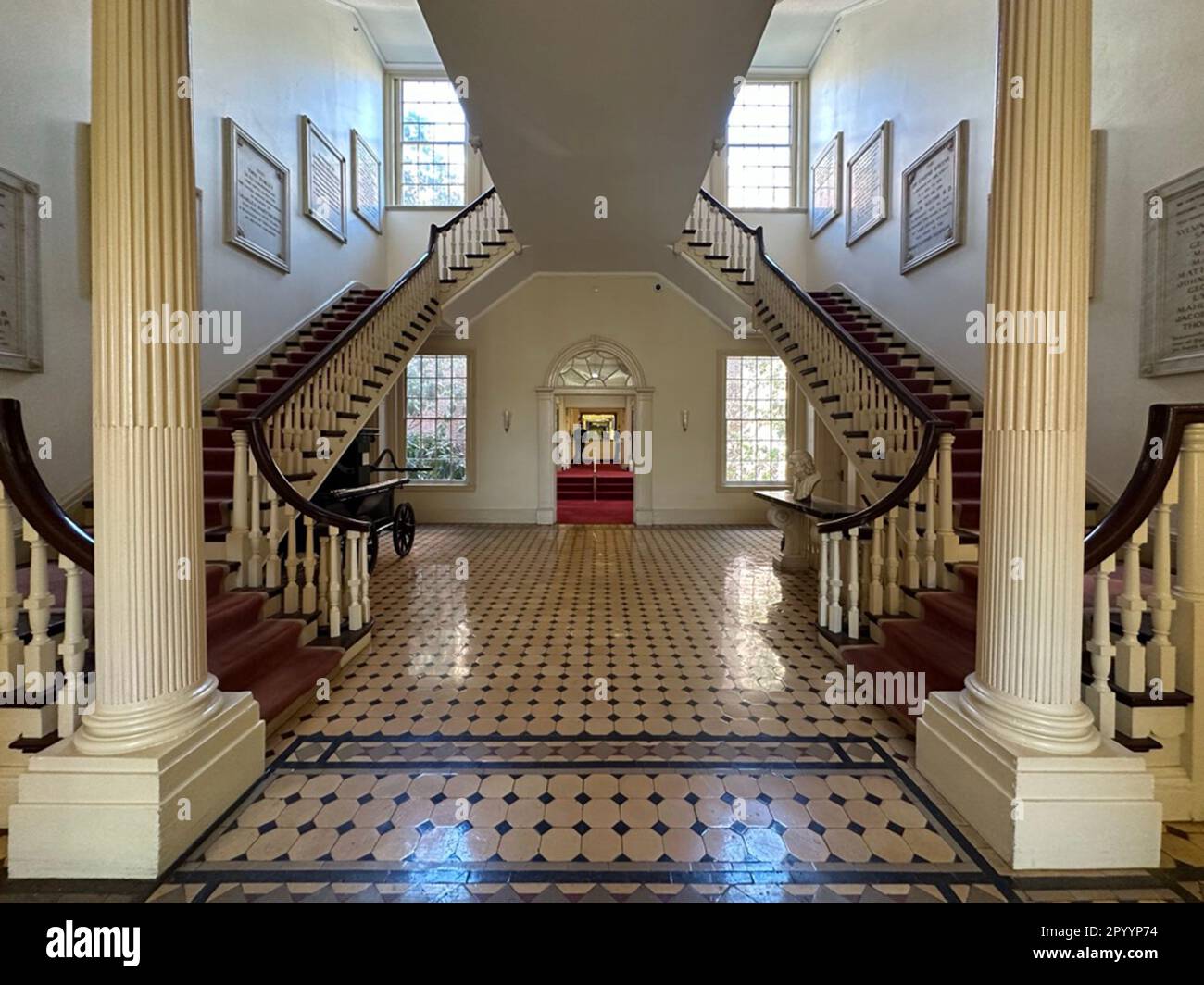 Double staircase stairs two columns hi-res stock photography and images ...