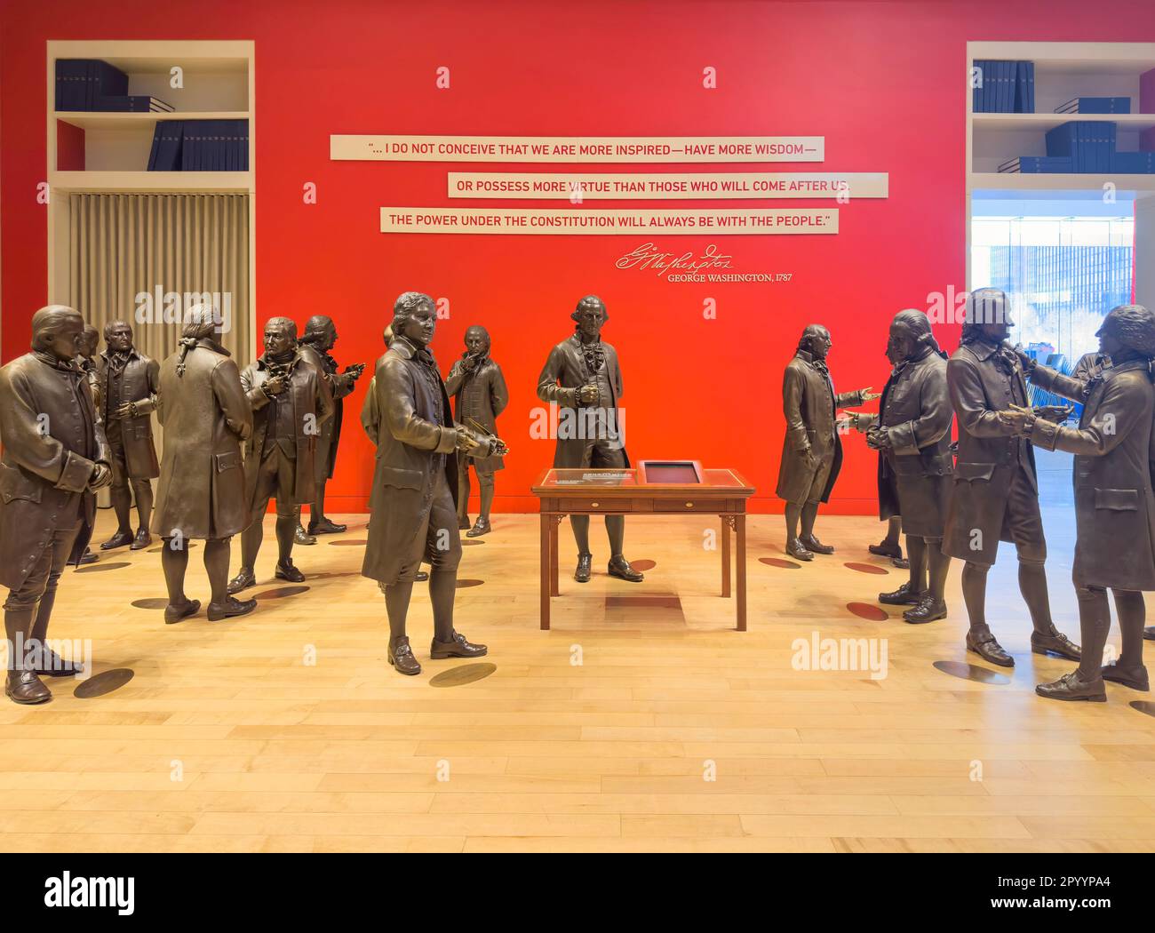 Signers Hall in the National Constitution Center in Philadelphia PA ...