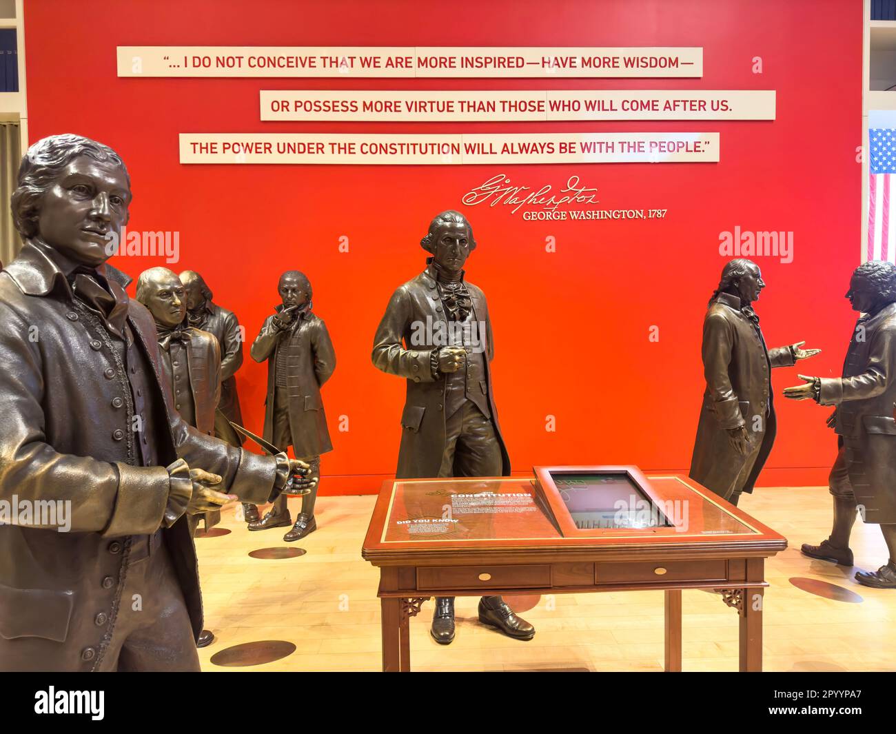 Signers Hall in the National Constitution Center in Philadelphia PA ...
