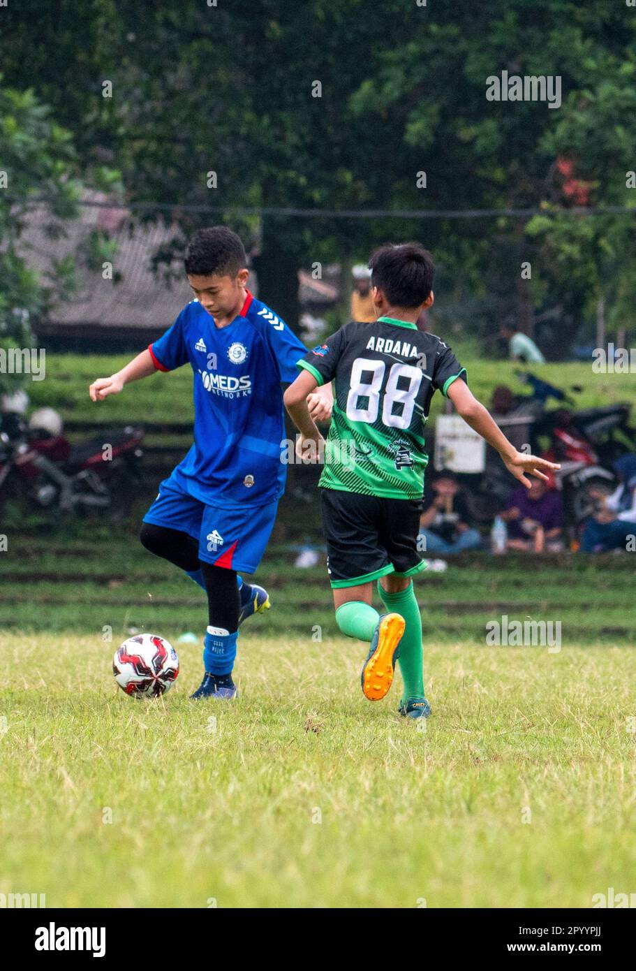 Jakarta, Indonesia-April 29, 2023: Group of asian children playing ...