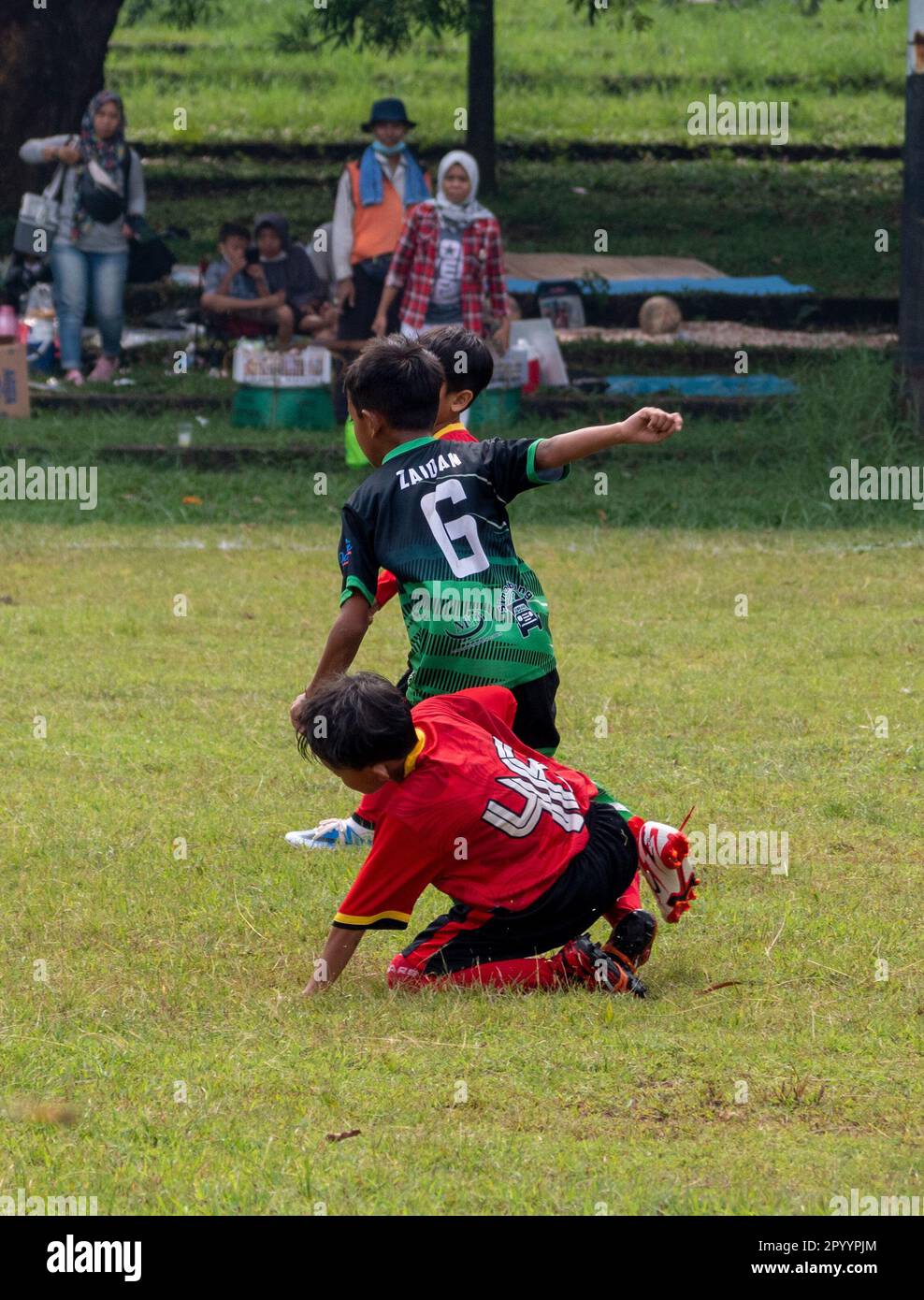 Jakarta, Indonesia-April 29, 2023: Group of asian children playing ...