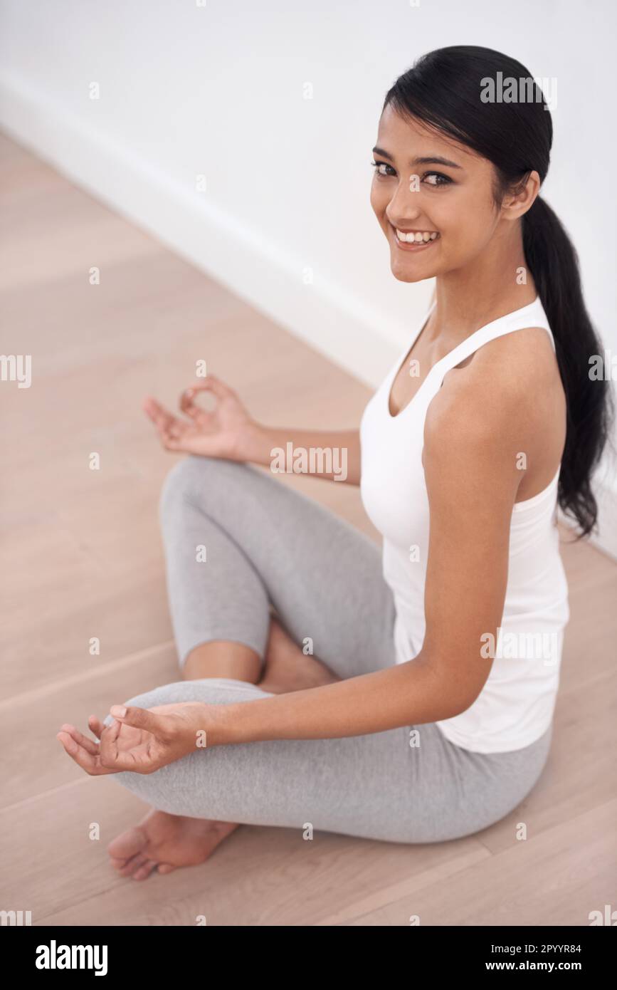Getting mentally and physically fit. Portrait of an attractive young ...