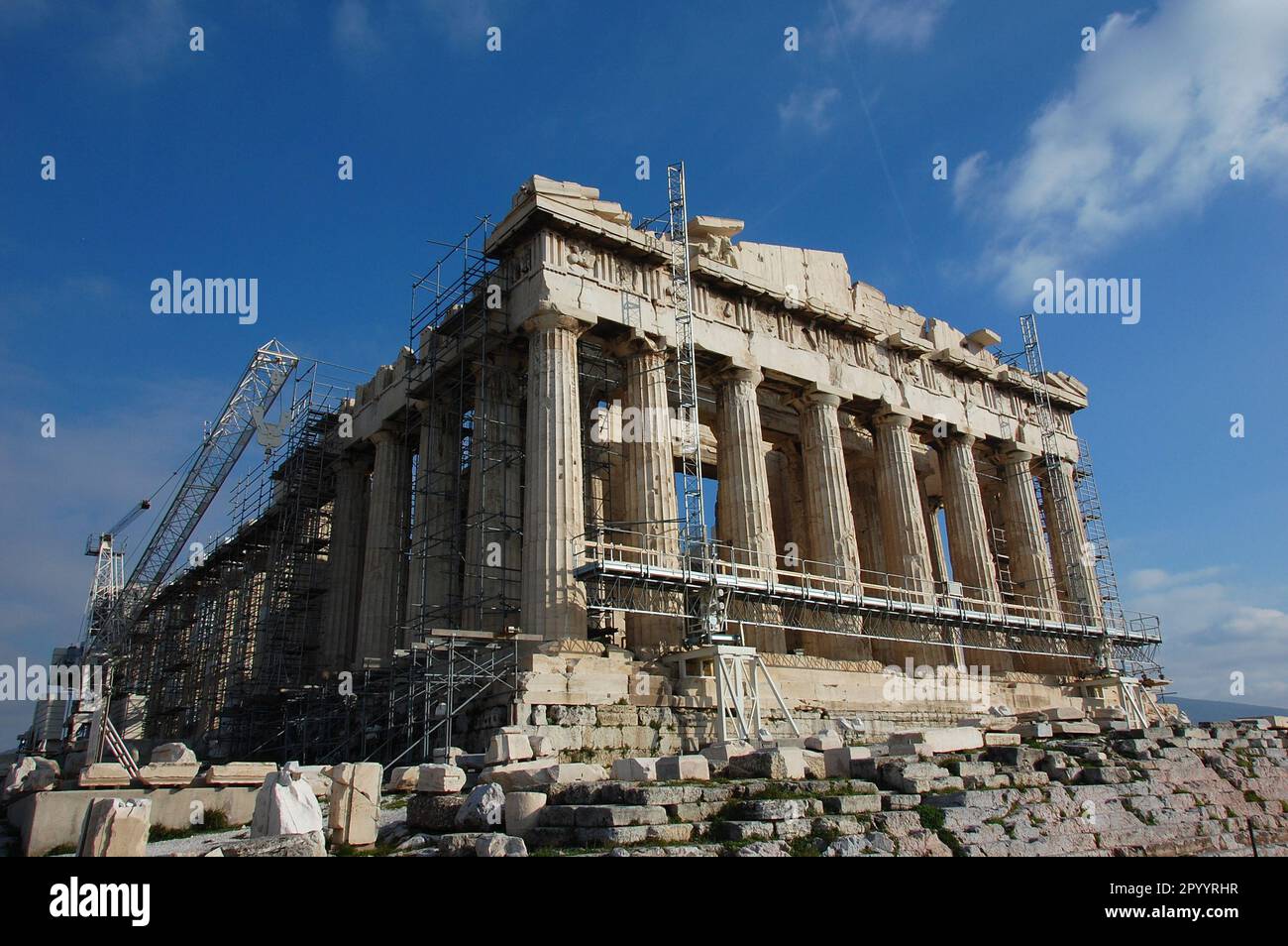 The Parthenon at the Acropolis is being restored Stock Photo - Alamy
