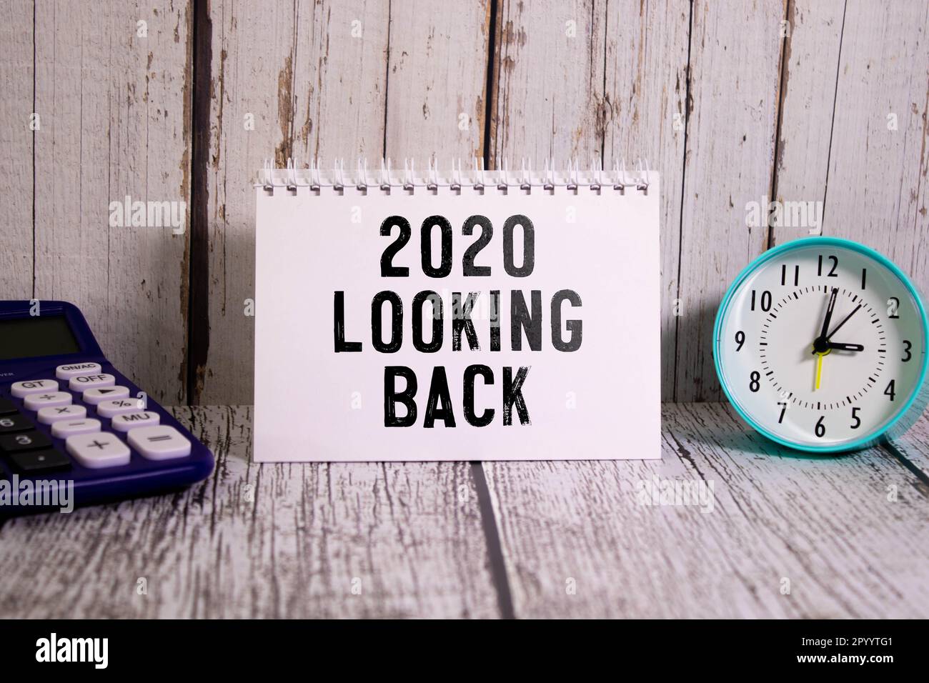 2020 Year in Review on a folded newspaper as the front page Stock Photo ...