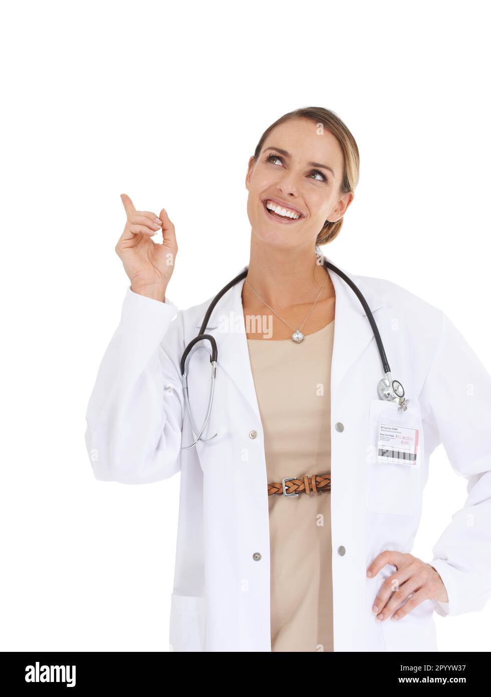 I have the solution to your healthcare needs. A young female doctor ...