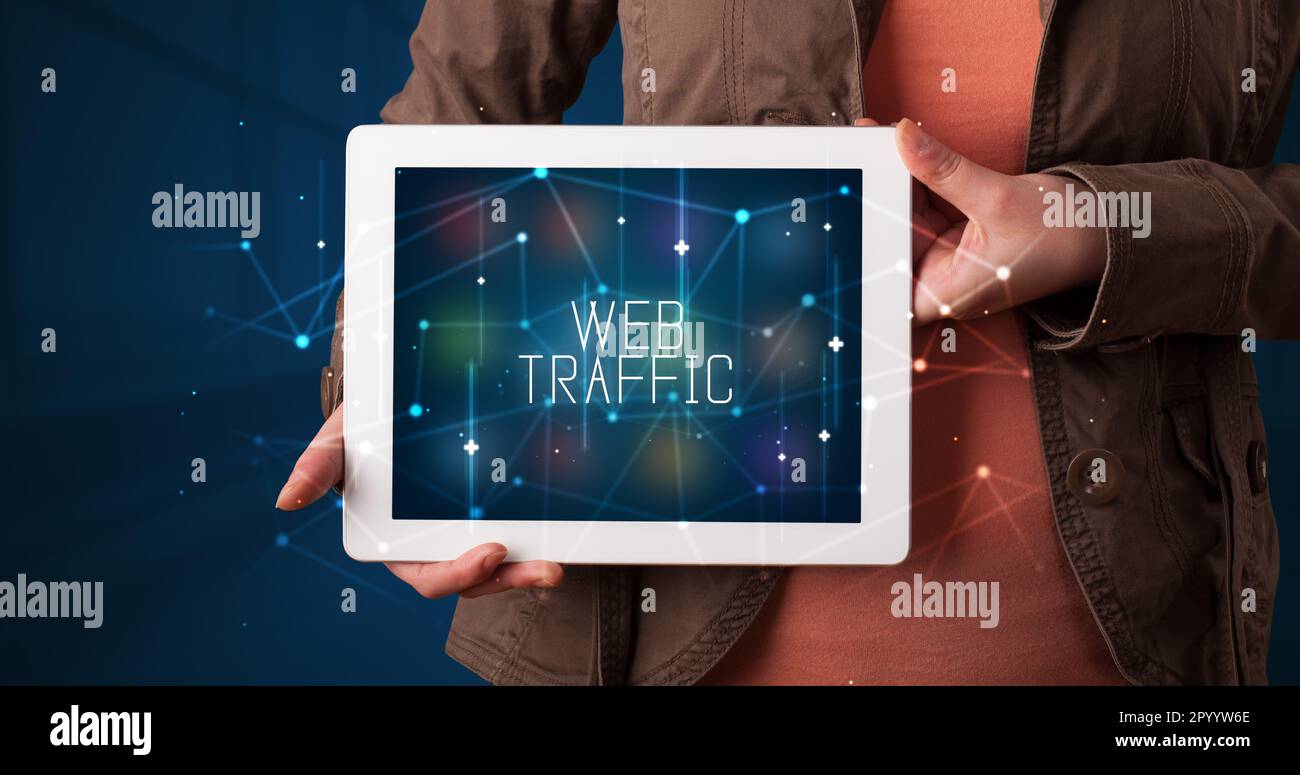 Person holding tablet, security concept Stock Photo - Alamy