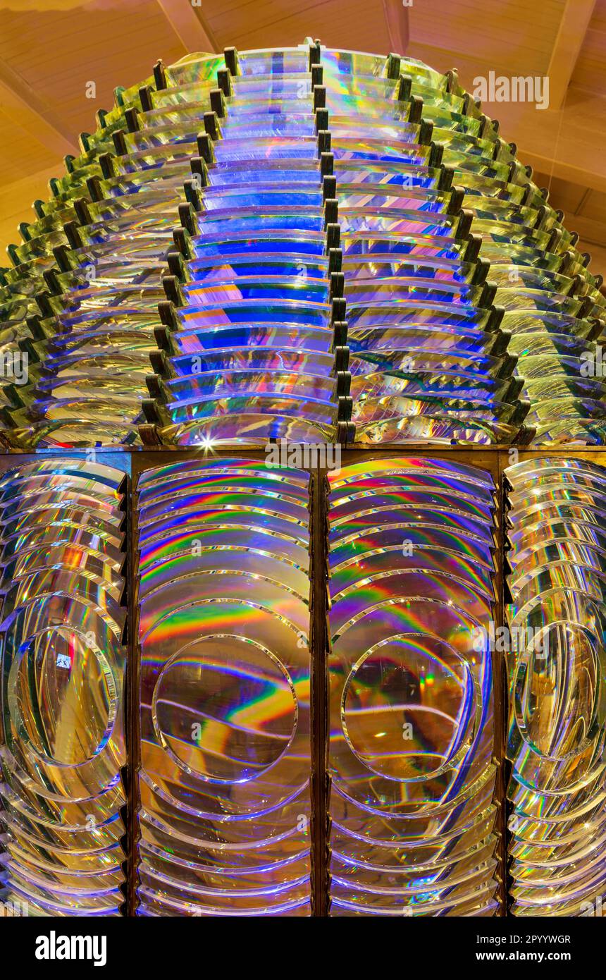 Fresnel lens from Point Conception Lighthouse, Santa Barbara Maritime ...