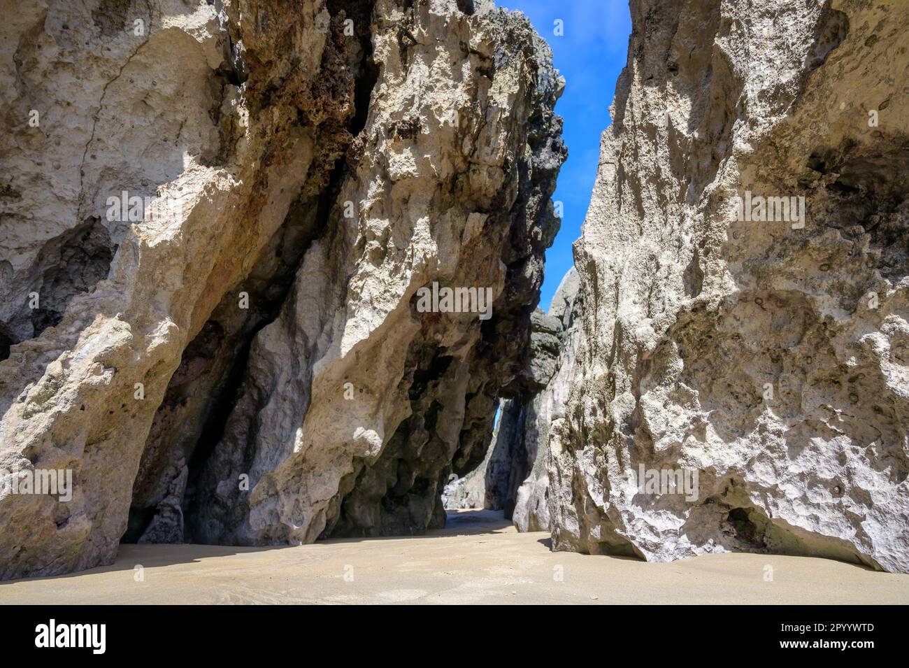 View on Playa de Palombina Las Camaras in Celorio village, Green coast ...