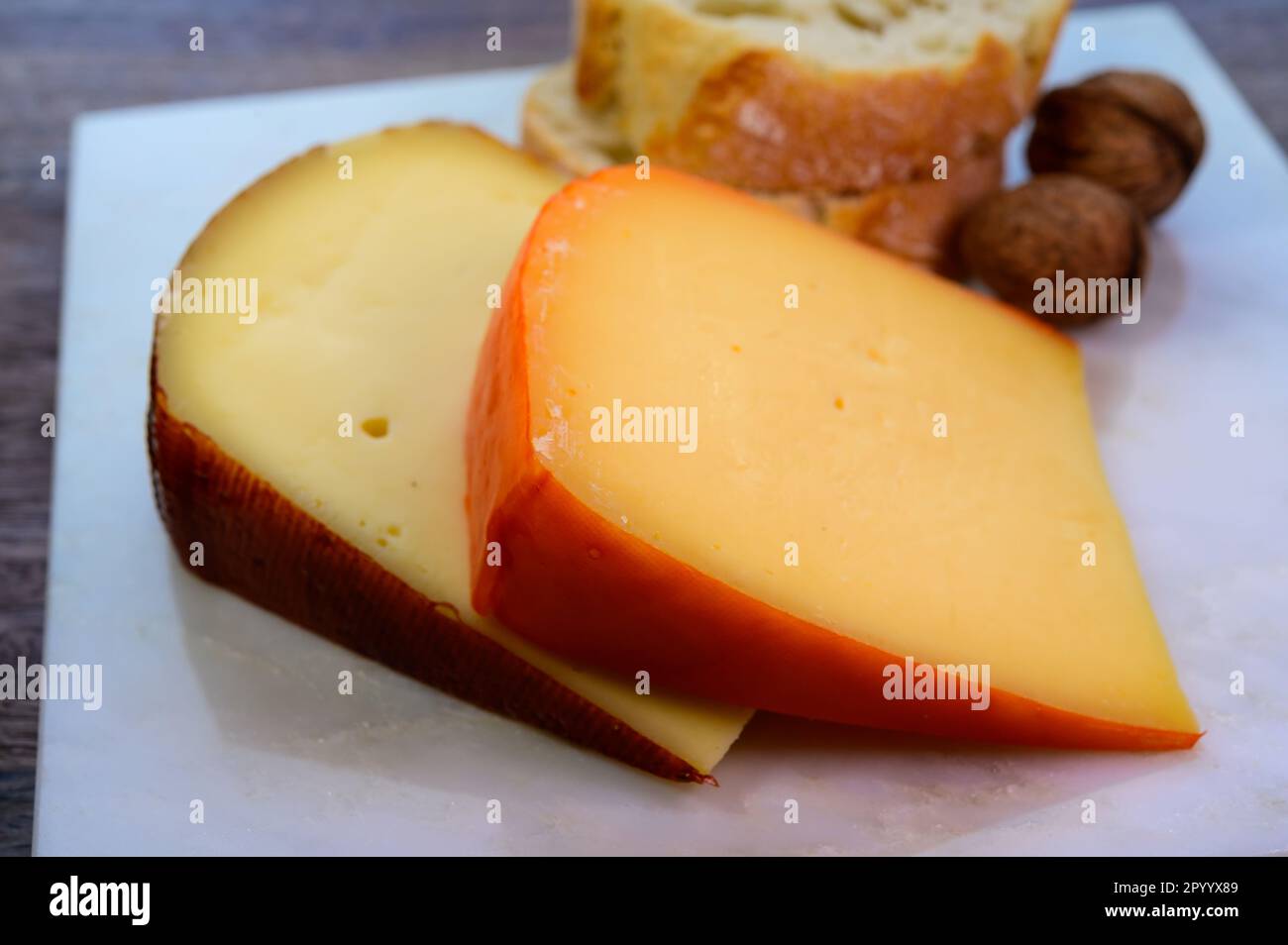 Cheese collection, tasty Belgian abbey cheeses made with brown trappist ...