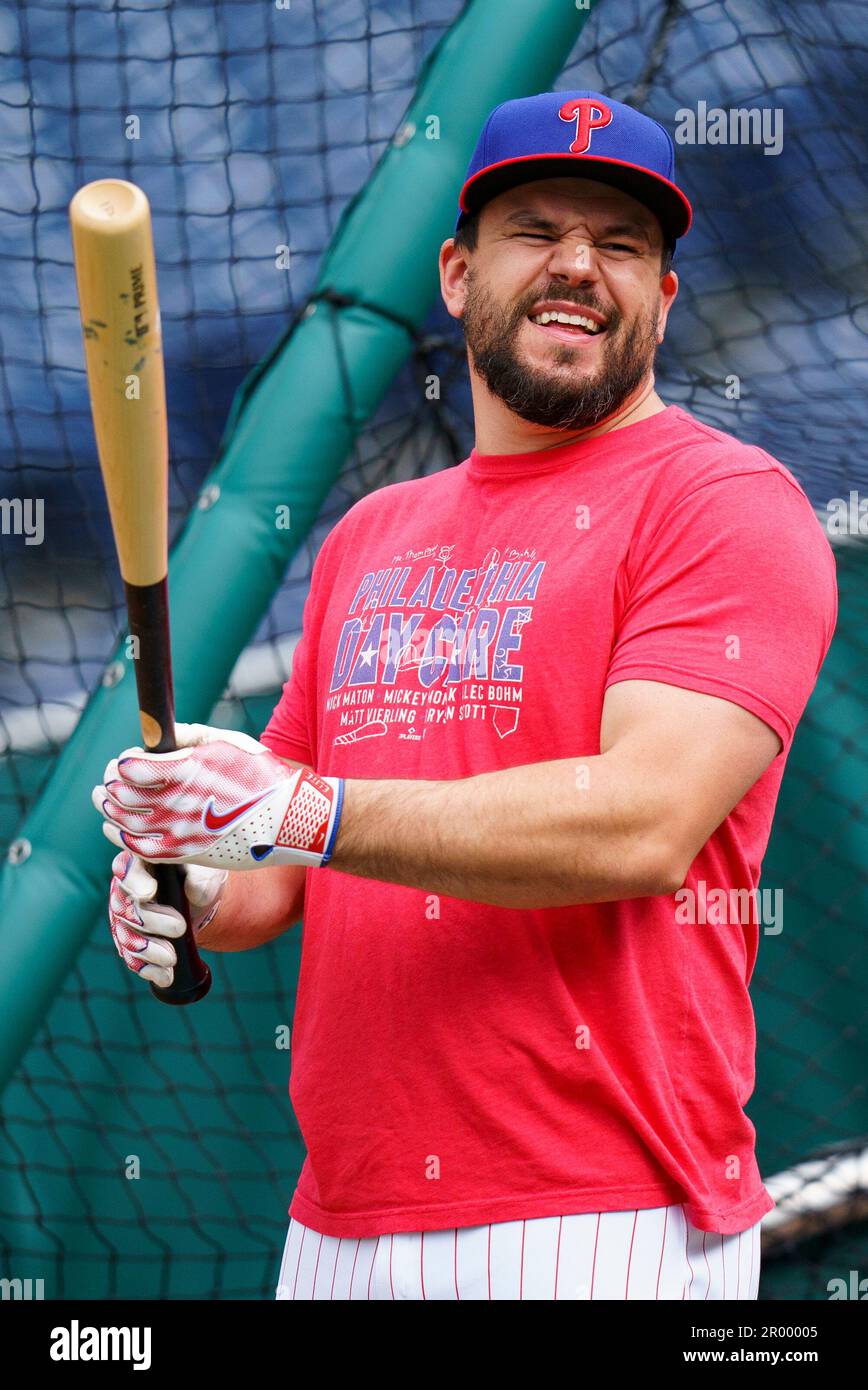 Philadelphia Phillies' Kyle Schwarber reacts prior to a baseball game ...