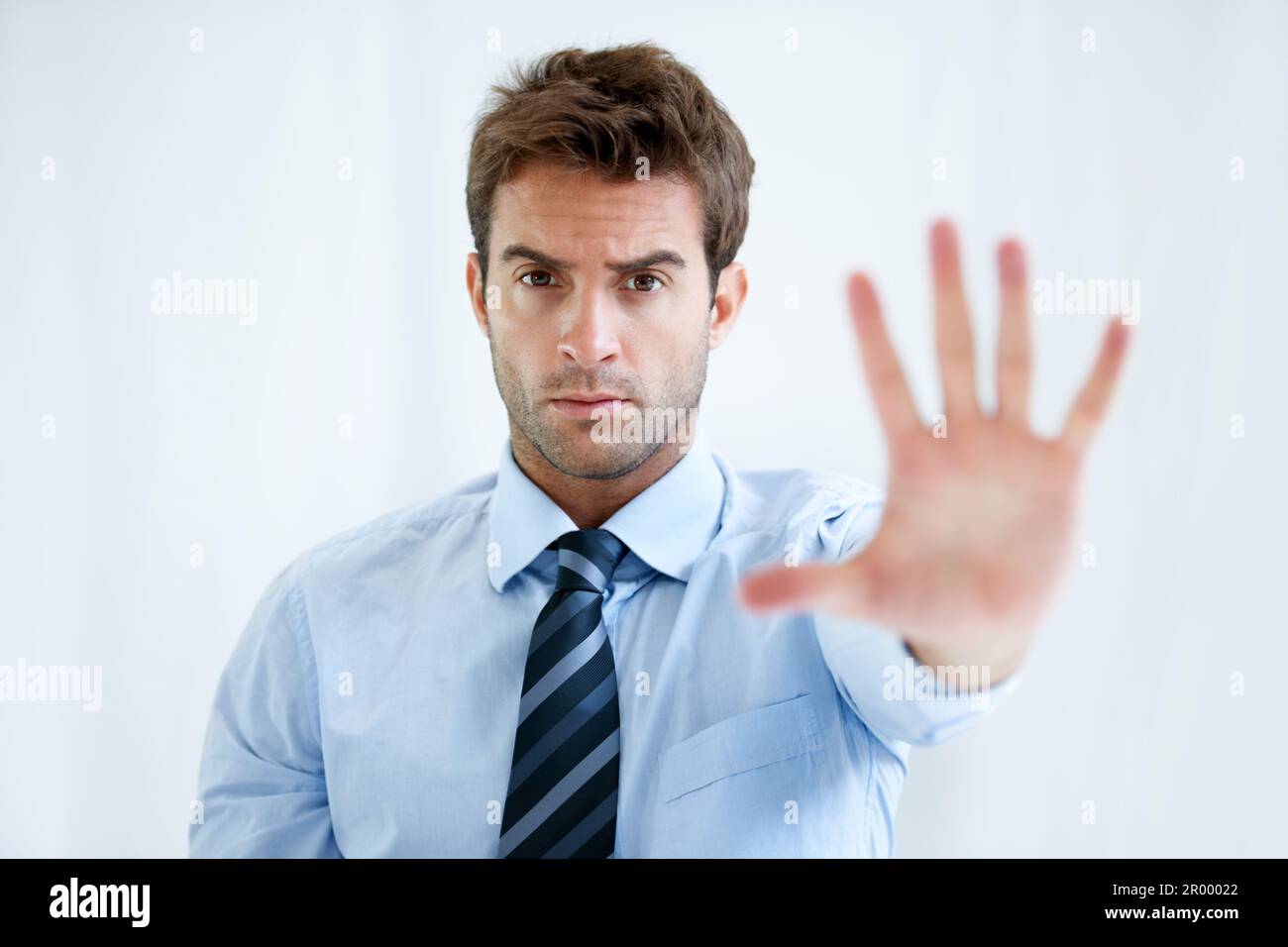 Hes putting down the boundaries. Portrait of a businessman with a stern ...
