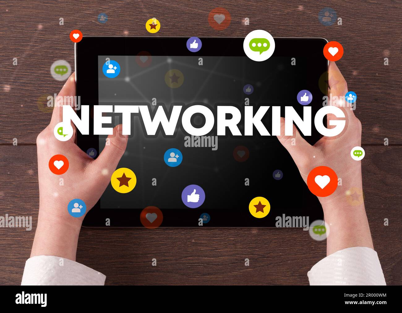 Close-up of a touchscreen, social media concept Stock Photo - Alamy