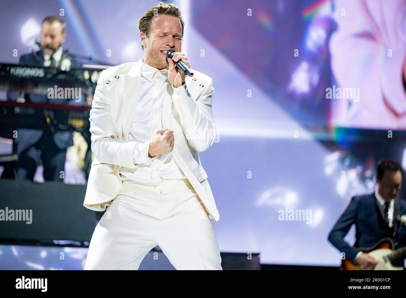 Manchester, UK. 05th May 2023. Olly Murs performs at AO Arena ...