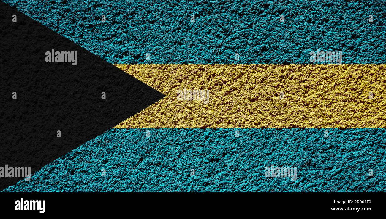 Flag of the Bahamas on a textured background. Concept collage Stock ...