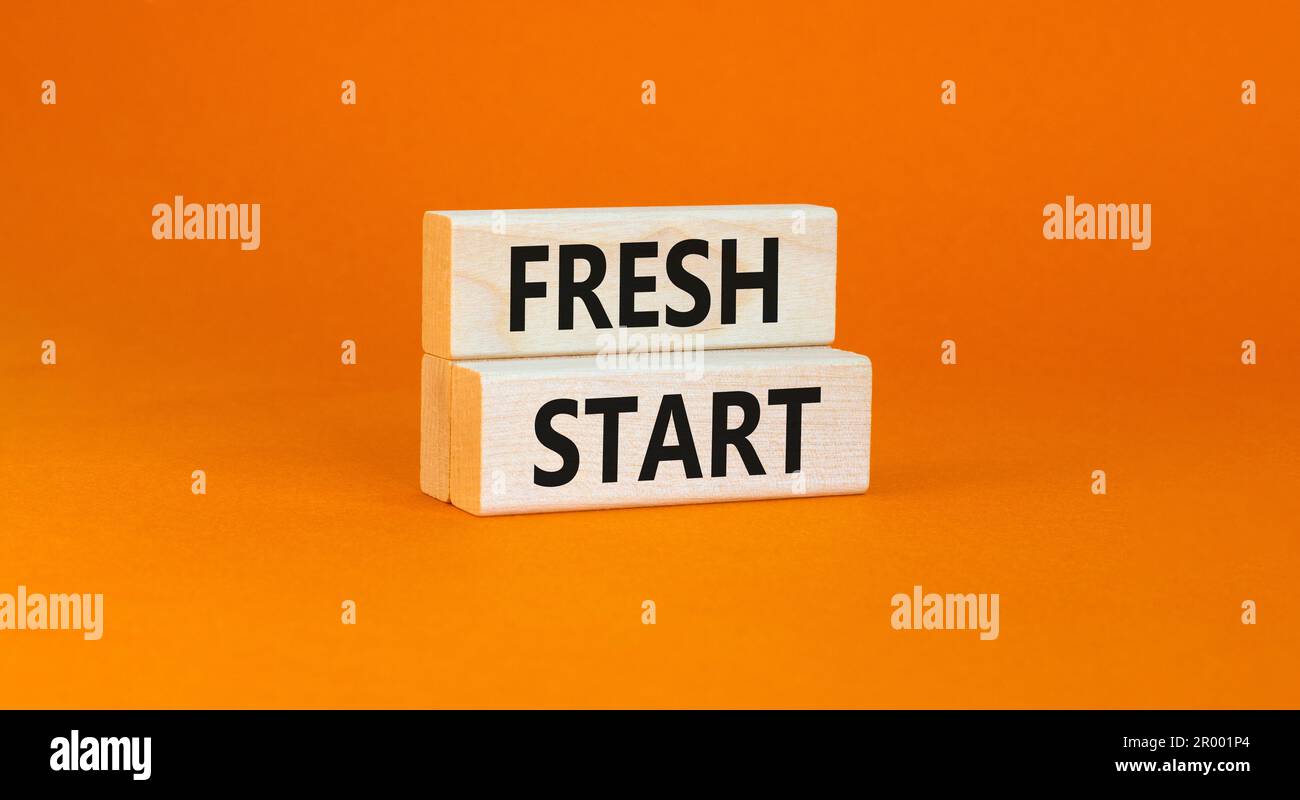 Fresh start and motivational symbol. Concept words Fresh start on ...