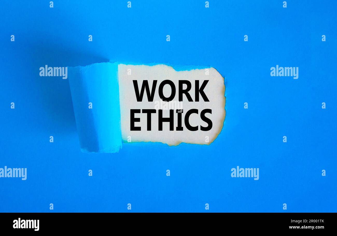 Work ethics symbol. Concept words Work ethics on beautiful white paper ...