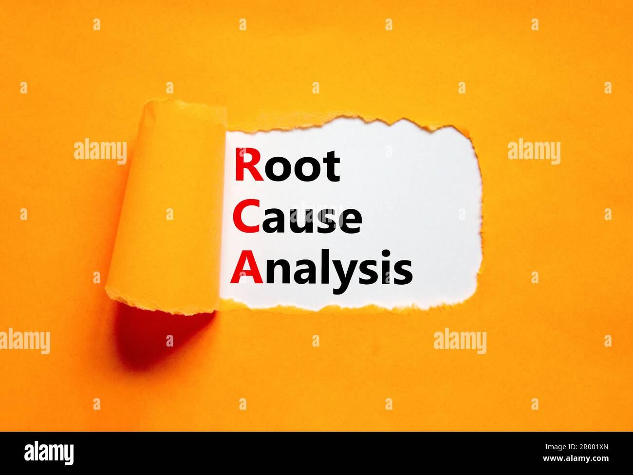 RCA root cause analysis symbol. Concept words RCA root cause analysis ...