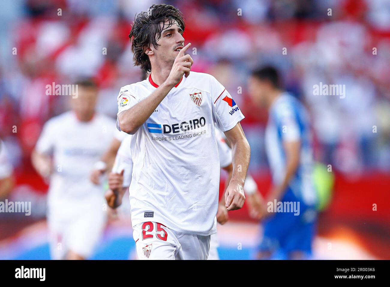 Bryan Gil of Sevilla FC celebrates after scoring goal during the La ...