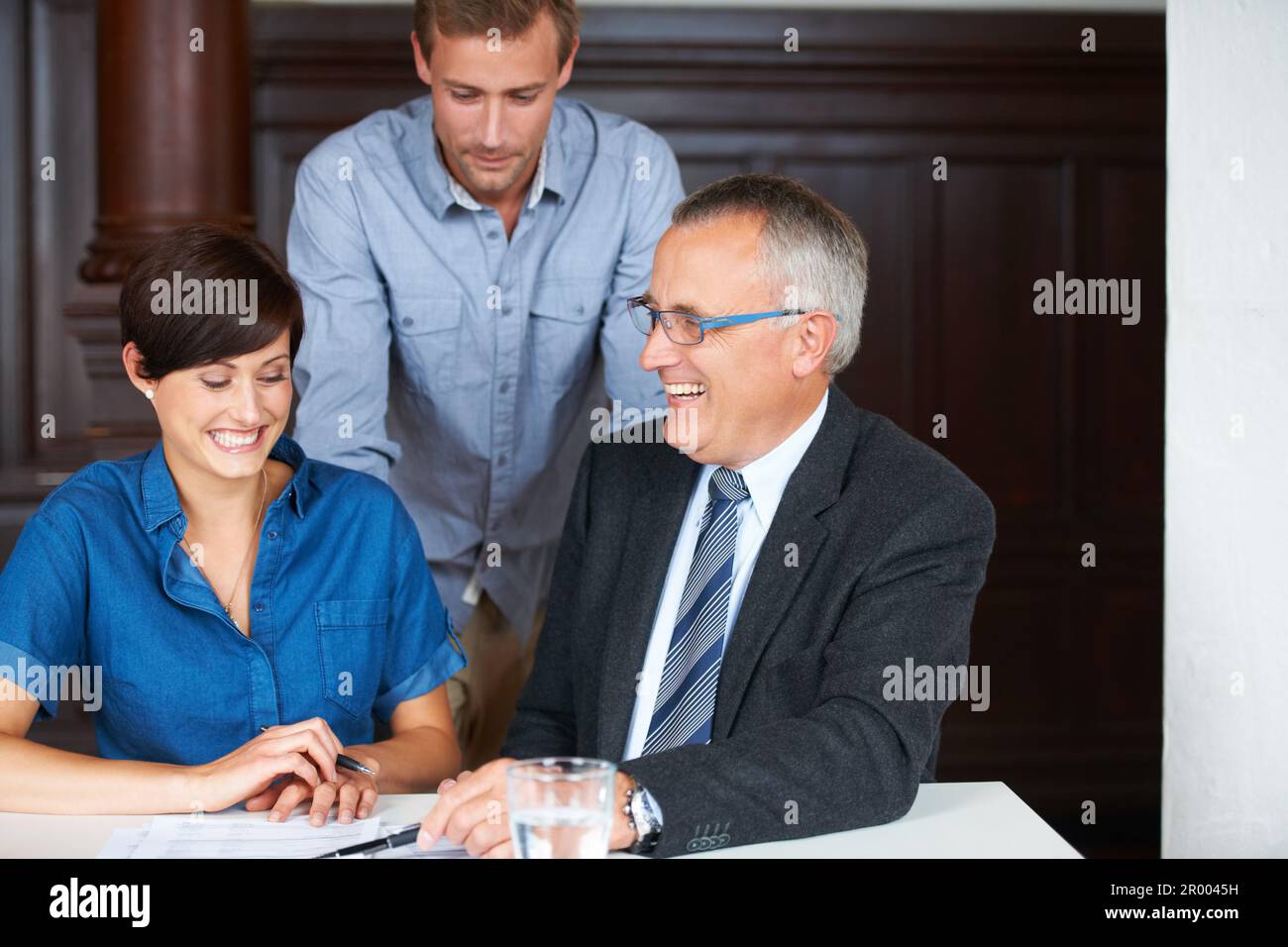 Signing her employment contract. a business meeting in progress Stock ...