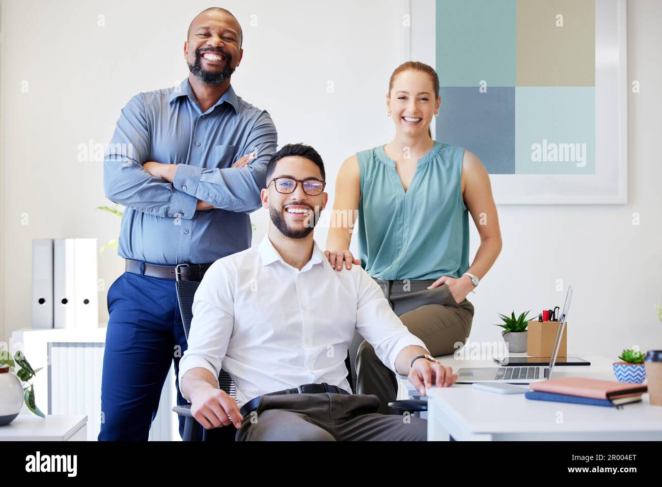 Were the team in charge. a diverse group of businesspeople posing ...