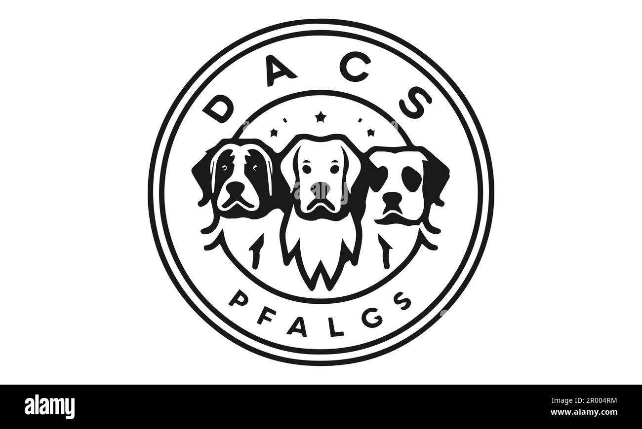 Creative flat dogs logo hi-res stock photography and images - Alamy