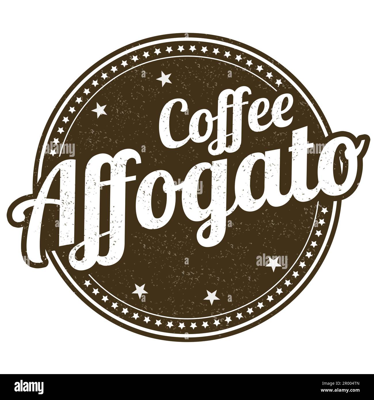 Affogato grunge rubber stamp on white background, vector illustration ...