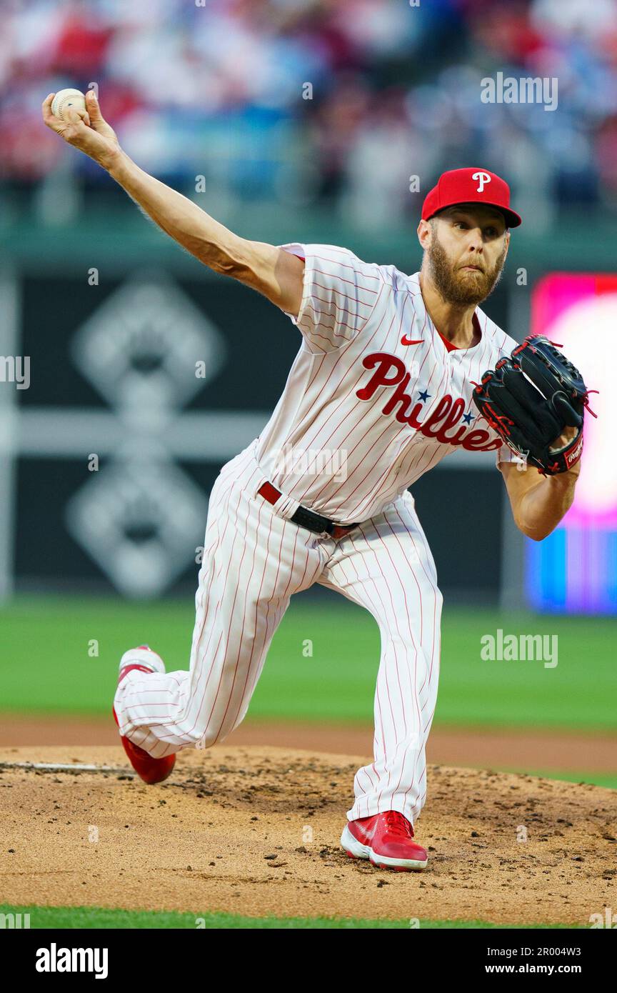 Philadelphia Phillies starting pitcher Zack Wheeler delivers during the ...