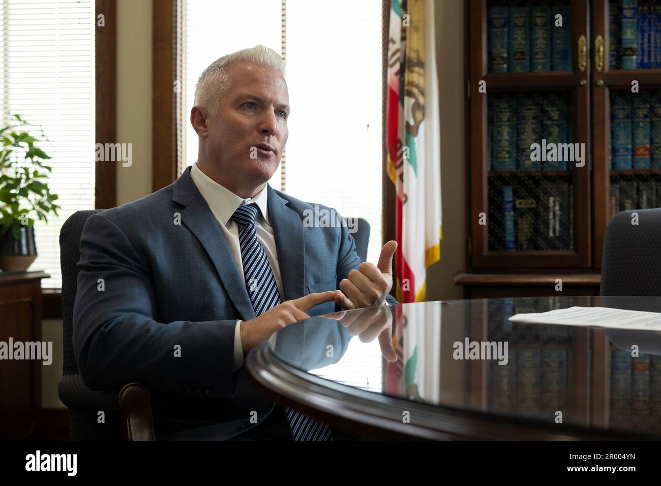 Woodland, CA, USA. 5th May, 2023. Yolo County District Attorney Jeff ...