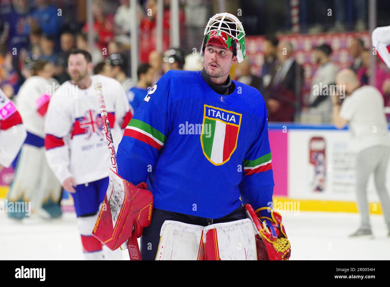 Nottingham, 5 May 2023. Justin Fazio, goalkeeper for Italy, leaving the ...