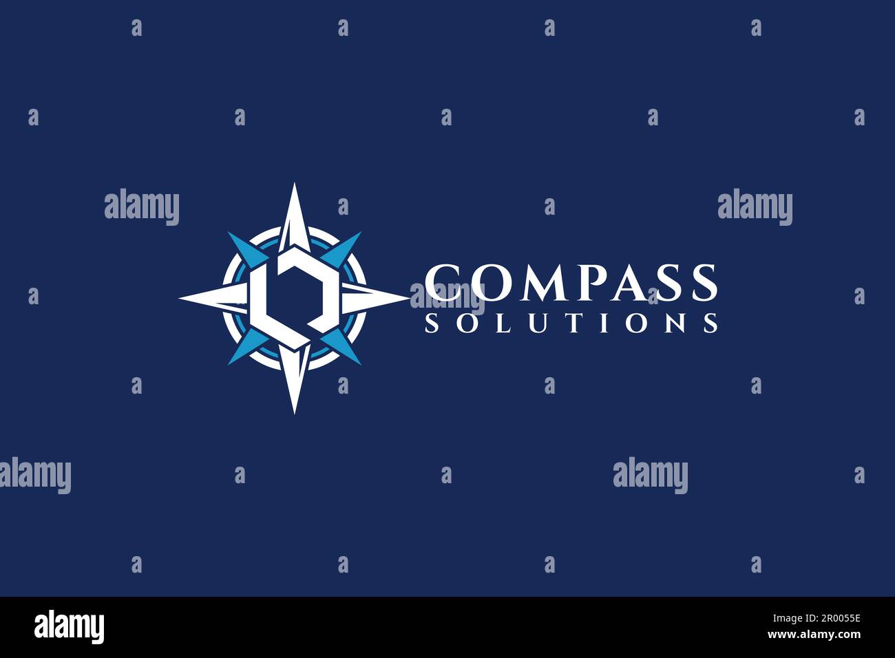 Letter L logo icon compass design template elements. Minimalist and ...
