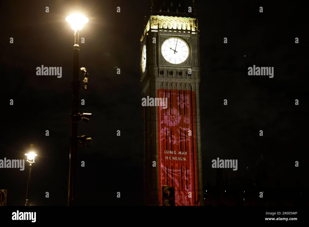 Messages to the new King are projected onto Big Ben ahead of the Royal ...
