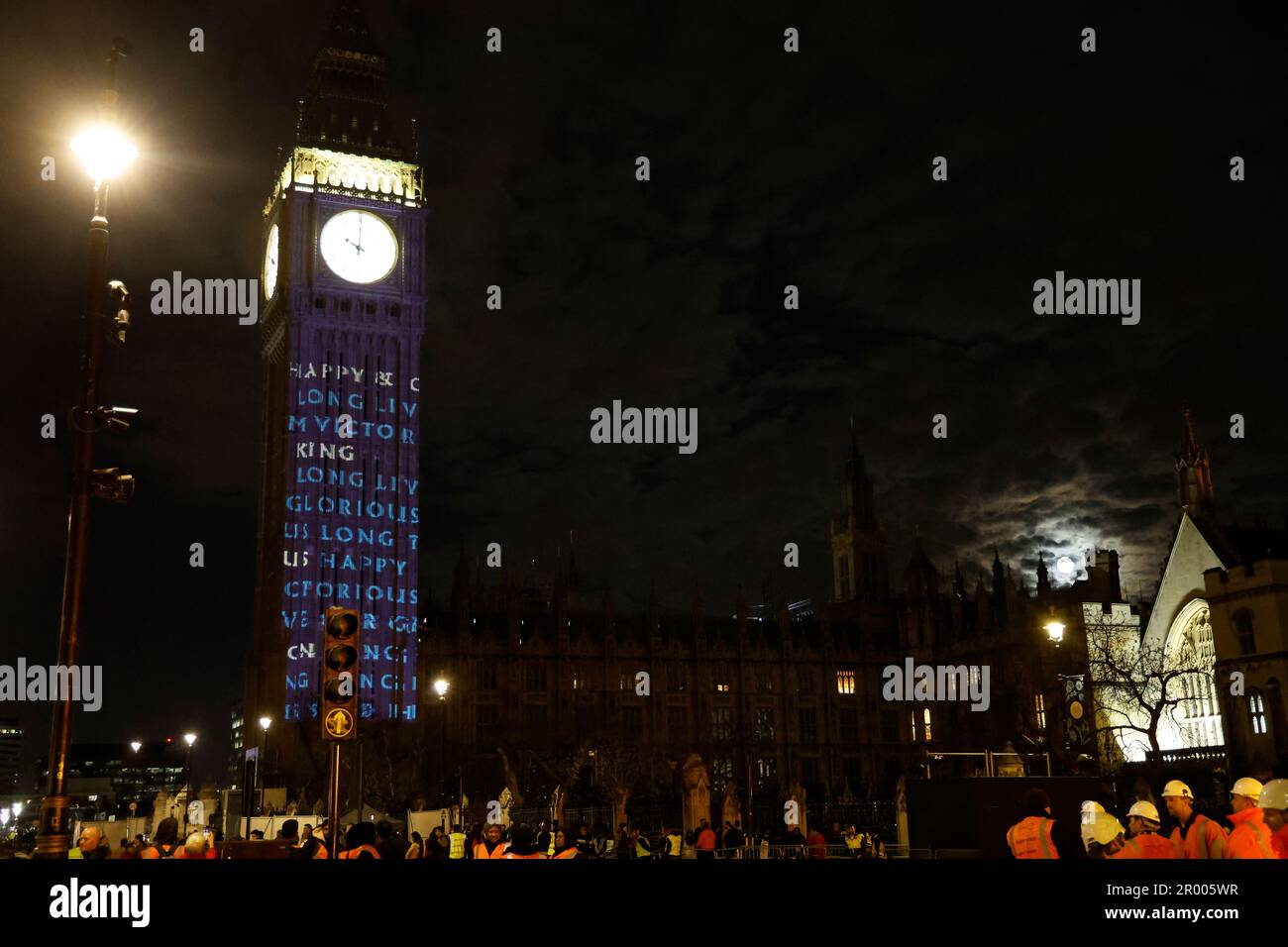 Messages to the new King are projected onto Big Ben ahead of the Royal ...