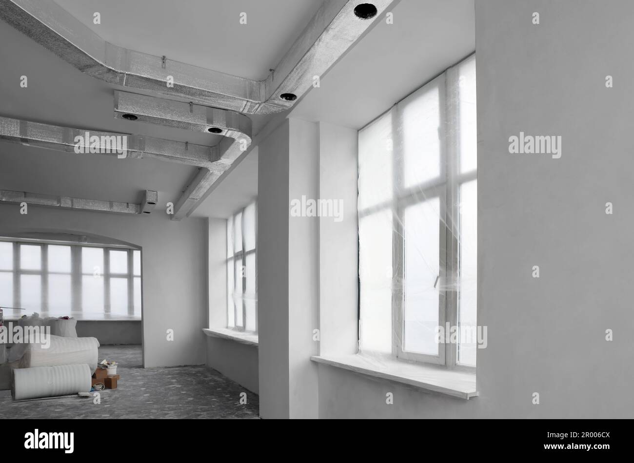 Plastic covered windows hi-res stock photography and images - Alamy