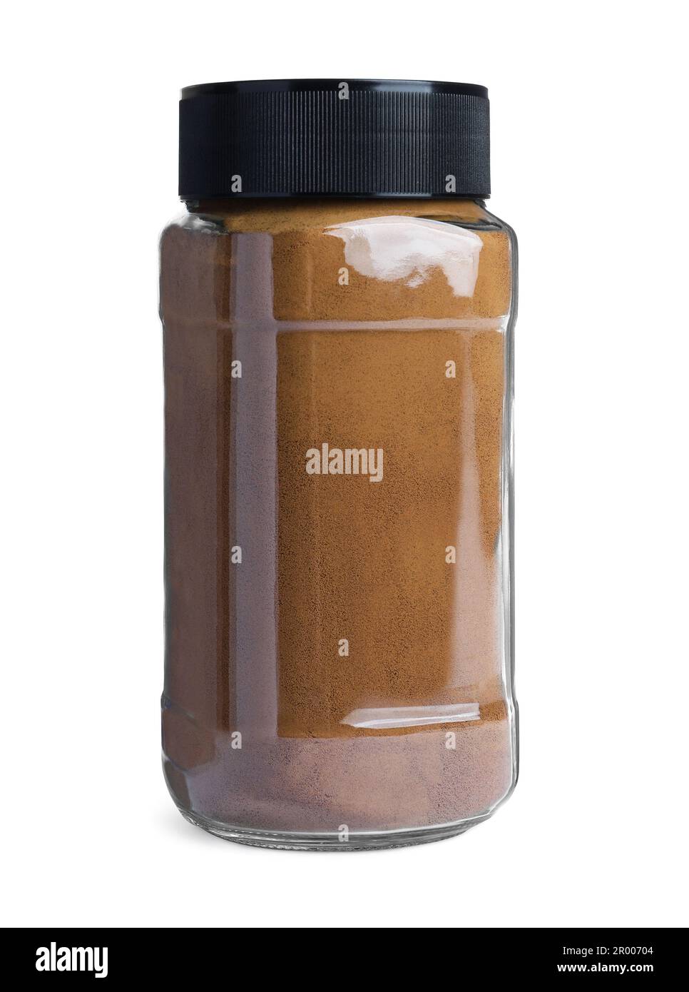 Glass jar of instant coffee isolated on white Stock Photo - Alamy