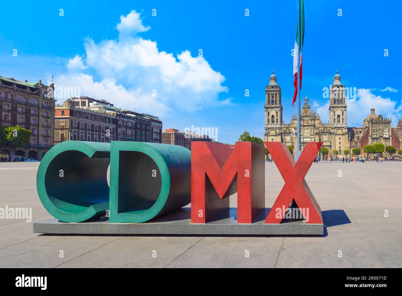 Zocalo Constitution Square in Mexico city, landmark Metropolitan ...
