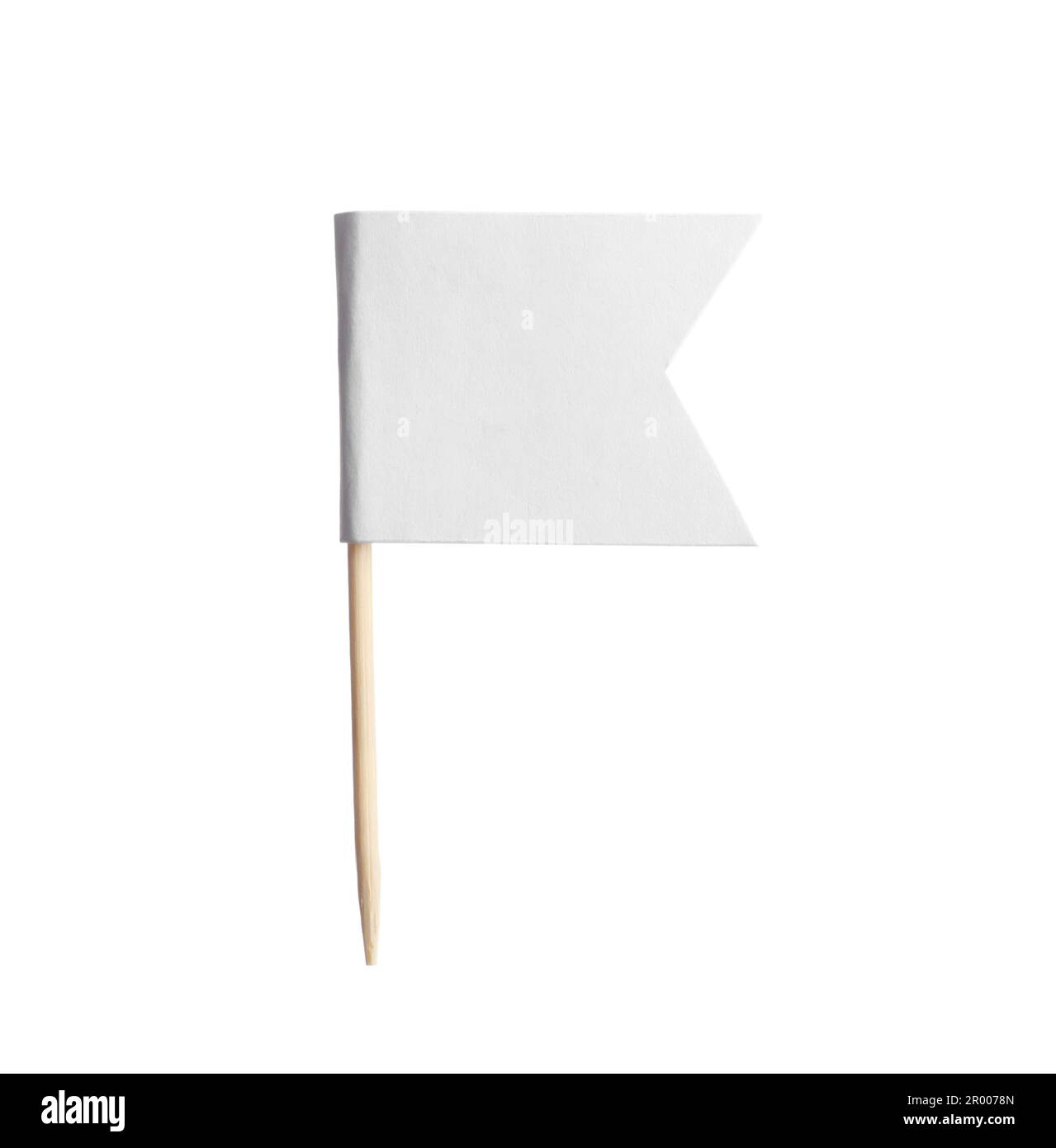 One small paper flag isolated on white Stock Photo - Alamy