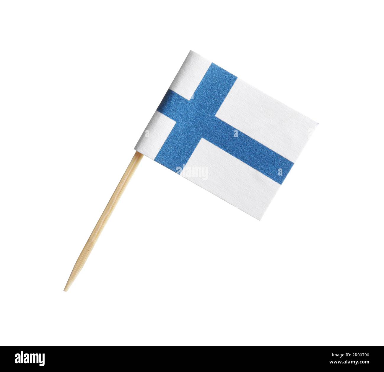 Small paper flag of Finland isolated on white Stock Photo - Alamy